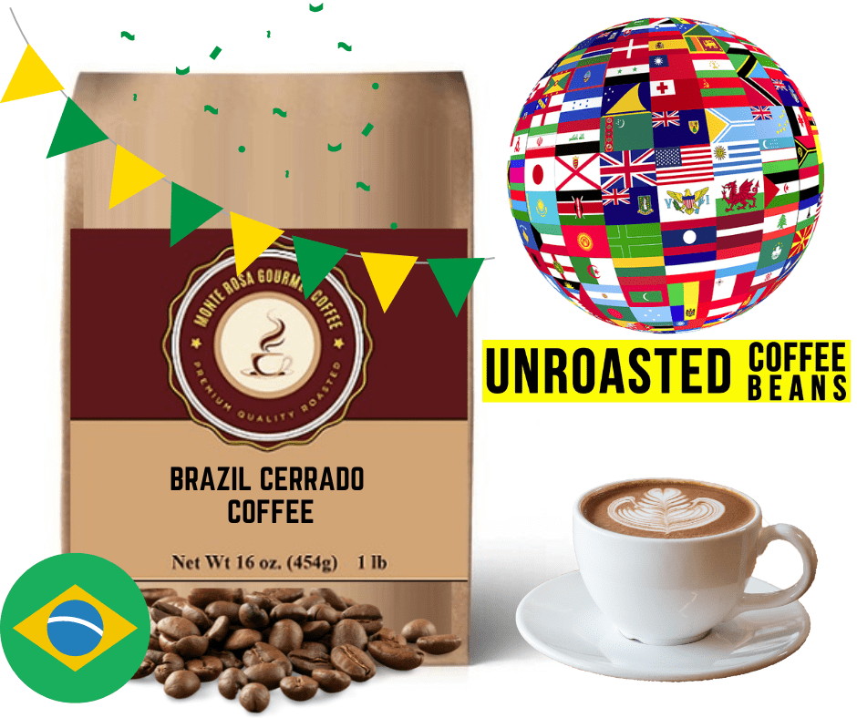 Brazil Cerrado Green Coffee Beans | Unroasted Raw Coffee | Monte Rosa ...