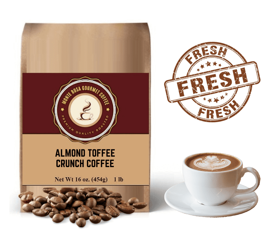 Almond Toffee Crunch Flavored Coffee – Menes Coffee